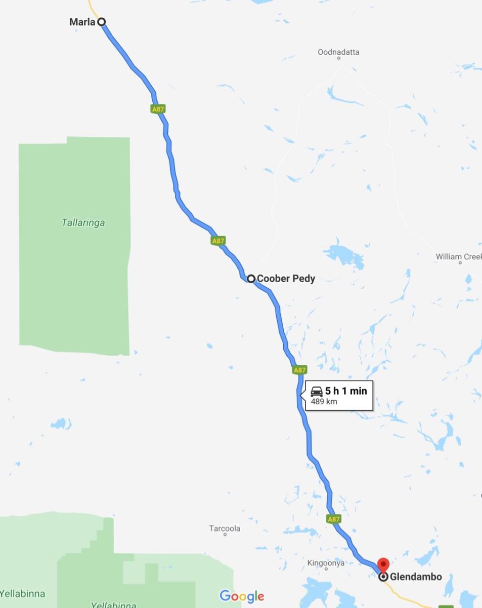 Marla Roadhouse, South Australia to Glendambo Roadhouse, South ...